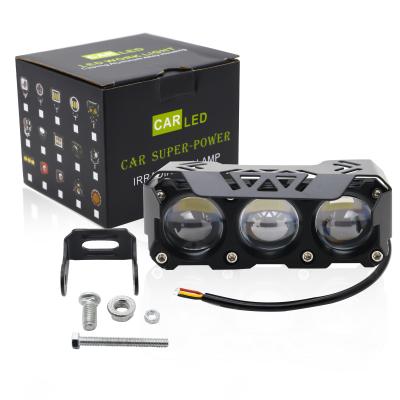 China Drie Oogballen Motorfiets Spotlights LED koplamp Bijna geel Verwijderd wit Hulplicht Te koop