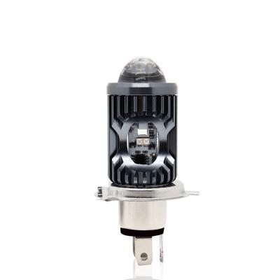 China Mini Driving Light DRL Motorcycle LED Headlight Bulb H4 H6 BA20D P15D Auto Car Fisheye Projector Lens Dual Color for sale