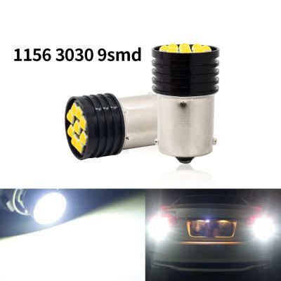 Cina 1157 BAY15D LED P21/5W 1156 BA15S P21W Lampade a LED 9 SMD 3030 R5W R10W Car Reverse Light Brake Tail Lamp in vendita
