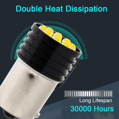 Cina 1157 BAY15D LED P21/5W 1156 BA15S P21W Lampade a LED 9 SMD 3030 R5W R10W Car Reverse Light Brake Tail Lamp in vendita