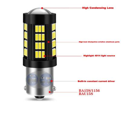 Cina 1157 1156 4014 66 SMD LED Brake Light Auto Invertire lampadine LED interni Auto Canbus in vendita