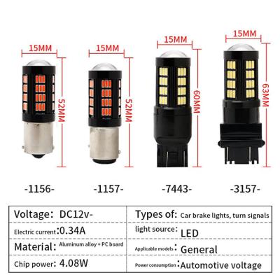 Cina 1157 1156 4014 66 SMD LED Brake Light Auto Invertire lampadine LED interni Auto Canbus in vendita