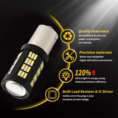 Cina 1157 1156 4014 66 SMD LED Brake Light Auto Invertire lampadine LED interni Auto Canbus in vendita