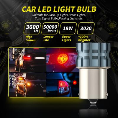 Cina 100% Canbus Bau15S Ba15S T25 1156 lampadina a LED 900Lm 3030 chip 6LED 12V luci di segnale di frenata 6W in vendita