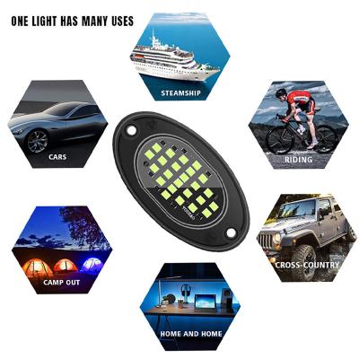 Cina 12V Chassis Light impermeabile 2835 LED Single Color Pure White 24 LED Rock Light per camion Jeep ATV UTV Offroad Underglow in vendita