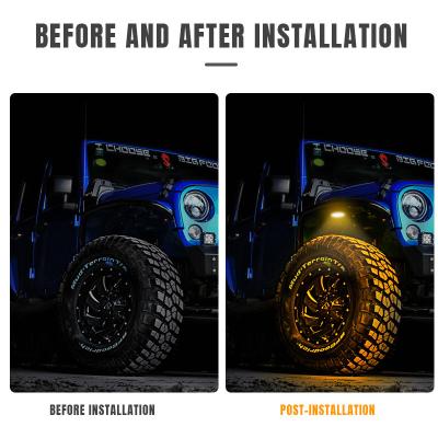 Cina 12V Chassis Light impermeabile 2835 LED Single Color Pure White 24 LED Rock Light per camion Jeep ATV UTV Offroad Underglow in vendita