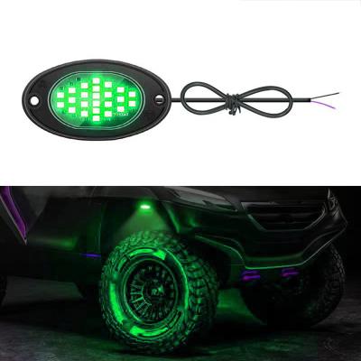 Cina 12V Chassis Light impermeabile 2835 LED Single Color Pure White 24 LED Rock Light per camion Jeep ATV UTV Offroad Underglow in vendita