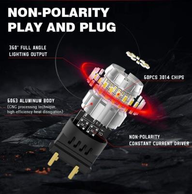 China Halogen Size Non Polarity 850LM 8W G15 LED Turn Signal Light7440 W21W 3156 1156 Back up Lights for Car LED Small Bulb for sale