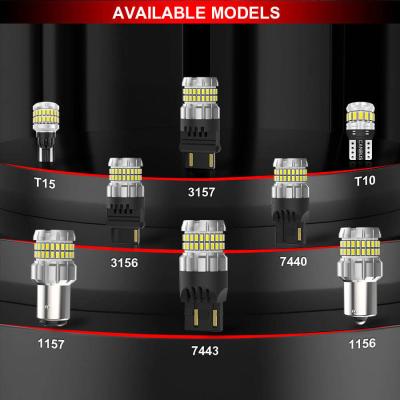 China Halogen Size Non Polarity 850LM 8W G15 LED Turn Signal Light7440 W21W 3156 1156 Back up Lights for Car LED Small Bulb for sale
