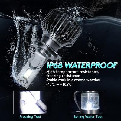 China O3 12V 55W 12000 Lumen Automotive LED Headlight H1 H3 H4 H7 H11 9005 9006 D2H Led Headlight Bulb for sale