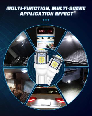China 194 ampolas automotivos 6500K do diodo emissor de luz firmam T10 SMD 5050 lascam-se à venda