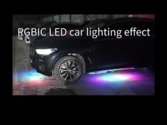 Automotive LED-interieurverlichting Meerkleurig afstandsbediening Flexibel ABS 12V Auto LED-strooklicht