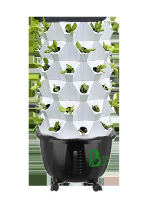 China 65L 6 Layer 48 Holes Garden Vertical Farming Agricultural Hydroponics Tower System in Strawberry Greenhouse for sale