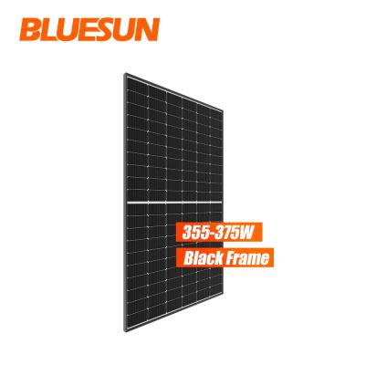 China Cheap price solar panel 370w 375w 380w 390w 400w black frame and black back sheet solar panel BSM375M-60HPH for sale