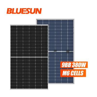 China Bluesun PERC Cell Technology Monocrystalline Solar Bifacial Solar Power System Panels 365W 370W 375W 380W for sale
