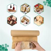 China Biodegradable Uncoated Honeycomb Cushioning Paper Packaging Roll for sale