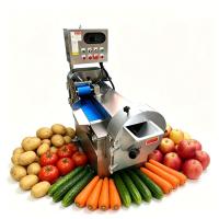 China Robust Compact Washable Variable Speed Fruit And Vegetable Slicing Machine With CE Marking For Root Vegetable Onion Potato for sale