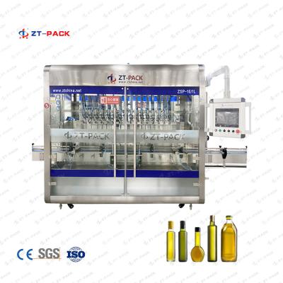 China Automatic Mustard Oil Edible Oil Bottle Linear Filling Packing Machine SS316 16 Nozzles for sale
