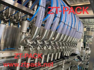 China Máquina de enchimento linear do óleo da gasolina do óleo de lubrificação de servo motor do pistão com a trilha que tampa máquinas automáticas do pacote à venda