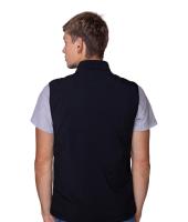 China Custom Designed Black V-neck Heating Vest with Crew Neck Collar for sale
