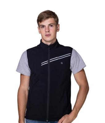China Formal Style Polar Fleece Surface Carbon Fiber USB Heated Vest Jacket Customized for sale