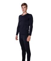 China Winter Wear Black Outdoor Work Thermal Underwear Set with Heating Technology for sale