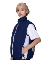 China Quick-drying Polyester Fabric Outdoor Work Vest with Fan Cooling and Shell Material for sale