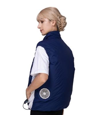 China Último design de trabalho ao ar livre colete de resfriamento com ventoinha de tricô estilo casual inteligente segurança à venda