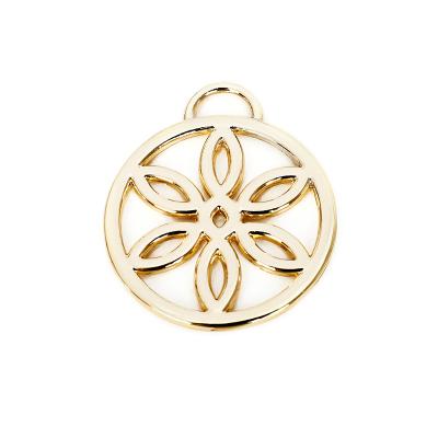 Cina Hardware circolare della decorazione della borsa della geometria del fiore DIY del pendente dell'oro leggero in vendita