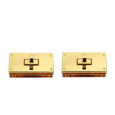 Cina Accessori della serratura della borsa dell'oro dell'hardware della serratura della borsa di forma di rettangolo in vendita