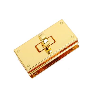 Cina Accessori della serratura della borsa dell'oro dell'hardware della serratura della borsa di forma di rettangolo in vendita