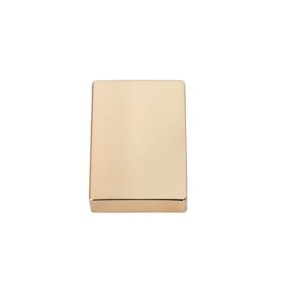 China Bolsa de mão de metal dourado claro plana retangular com trava acessórios para mochila faça você mesmo à venda