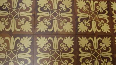 China Maple and Teak Parquet Engineered Flooring for sale
