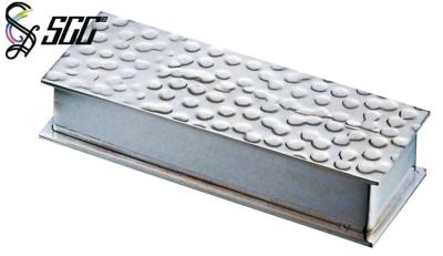 Cina Forma rettangolare delle stoviglie martellata mano dell'acciaio inossidabile della scatola 304 di stuzzicadenti in vendita