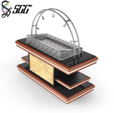 Cina Tabella di buffet mobile dell'esposizione di F&B con la grande vasca del ghiaccio per il servizio dei frutti di mare in vendita