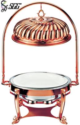 Cina Piatti di logoramento indiani placcati oro di lusso del metallo di stile di Rosa con il gancio della copertura in vendita