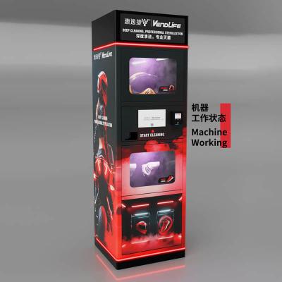 China Smart Helmet Cleaning Vending Machine with UV Sterilization, Automatic Drying, Deodorizing System and QR Card Payment for Motorcycle Shops, Gyms and Public Locations for sale