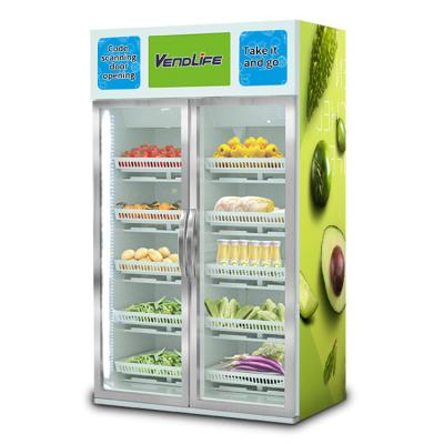 China Adjustable card reader vending machine 500W With Fridge Explosionproof for sale