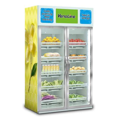 China Adjustable card reader vending machine 500W With Fridge Explosionproof for sale