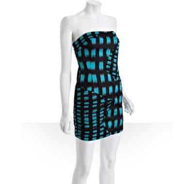 China Vestidos de cocktail do algodão das mulheres impressas apertadas maduras do Aqua com aberto para trás à venda