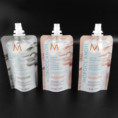 China Aluminum foil material stand up suction nozzle color packaging bag for sleeping mask cream for sale