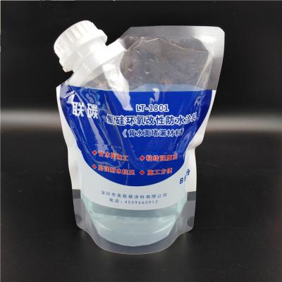 China Made in China 1000ml plastic bag of waterproof paint for building/with large nozzle stand - up plastic bag/hand sanitize for sale