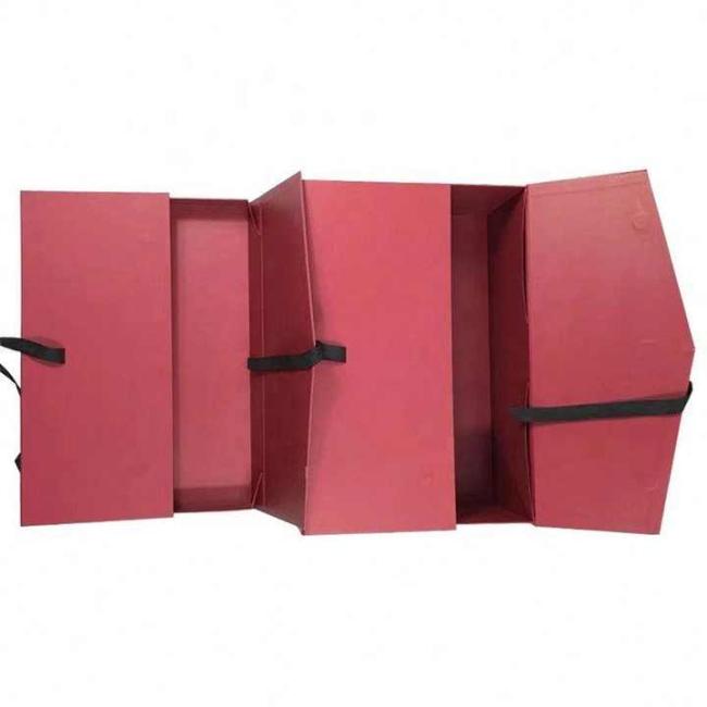 Custom hot selling double door foldable paper packaging box magnetic closure cardboard folding gift box