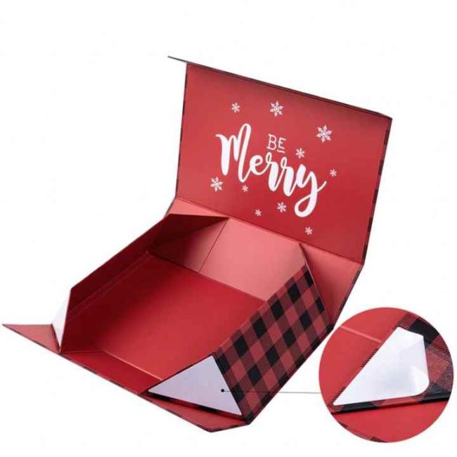 Custom Printing Luxury Rigid Folding Black Paper Packaging Magnet Closure Lid Cardboard Foldable Magnetic Gift Box with Logo