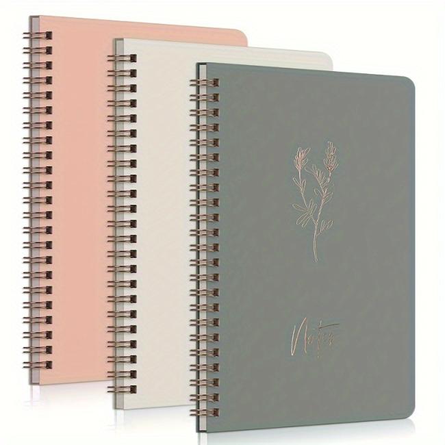 Solid color spiral notebook with side-flip design