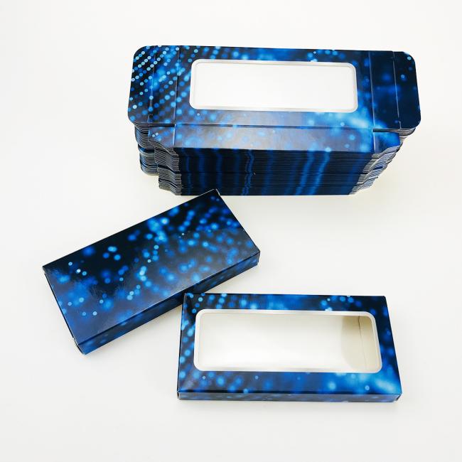 Colorful eyelash packaging boxes with clear window