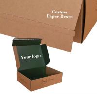 Quality Custom Size Print Corrugated Paper Boxes Cardboard Zipper Tear Strip Mailer for sale