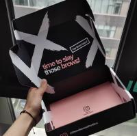 China Customized Logo Black Gloss Lamination Corrugated Gift Paper Mailer Box Packaging for sale