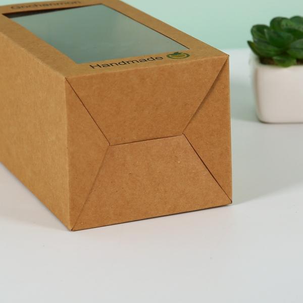 Quality Custom Kraft Paper Folding Packaging Box With Window Square Printed Box For Tea for sale