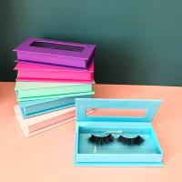 Quality Wholesale Colorful Foldable Magnetic Eyelash Boxes With Transparent Window For for sale